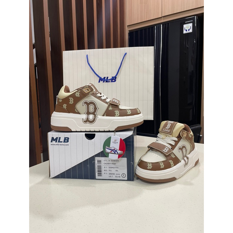 Jual Promo Sepatu MLB LINER MID Monogram Boston Red Sox/ Brown | Shopee ...