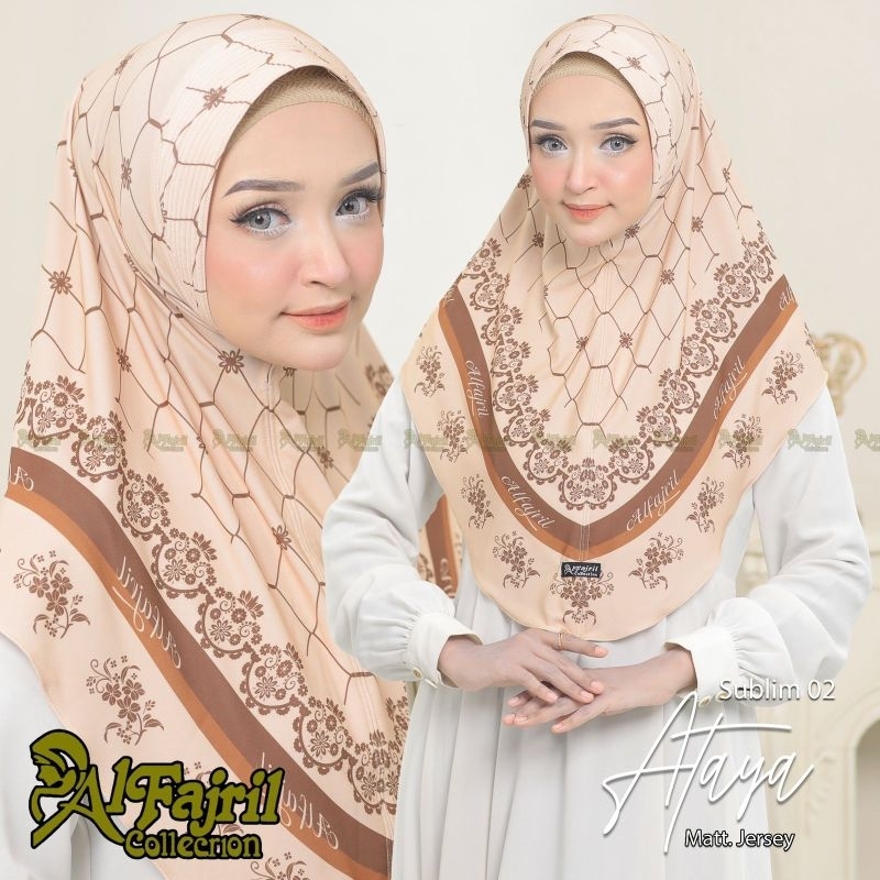 Jual HIJAB AL FAJRIL MOTIF 02 // HIJAB INSTAN MOTIF // HIJAB GROSIR ...