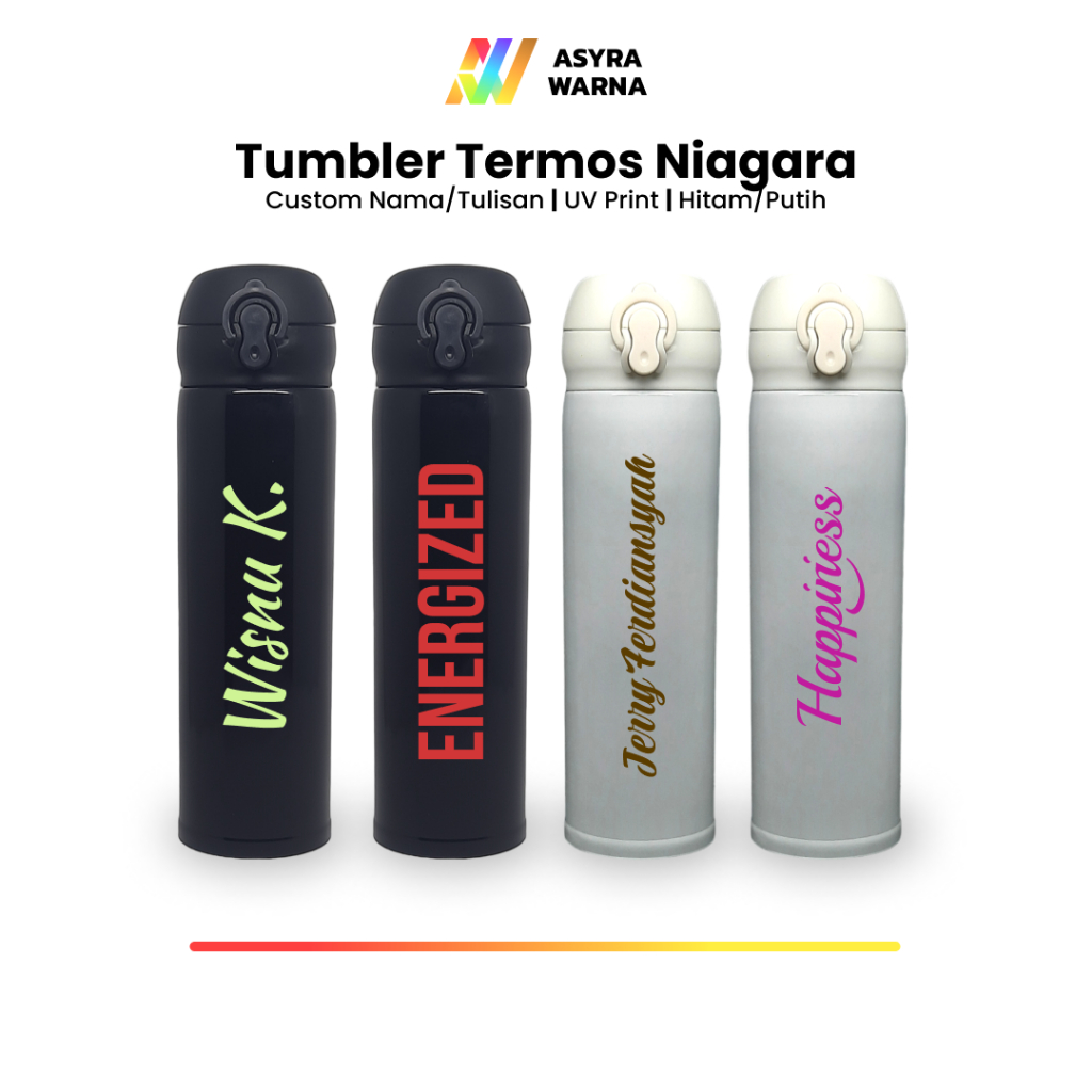 Jual Tumbler Termos Niagara | Custom Nama atau Tulisan | UV Print ...