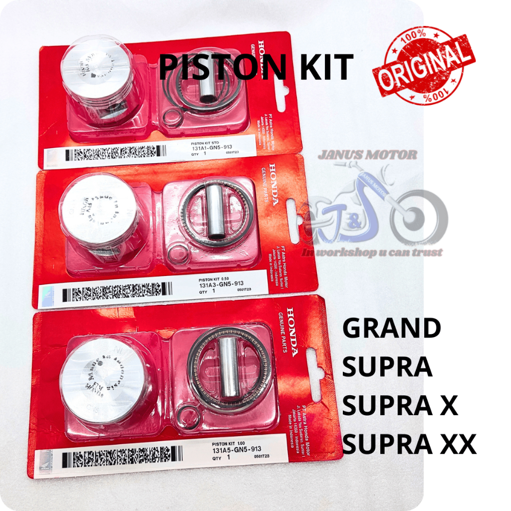 Jual Seher kit Piston Supra x Grand original AHM HGP ori asli ukuran os ...
