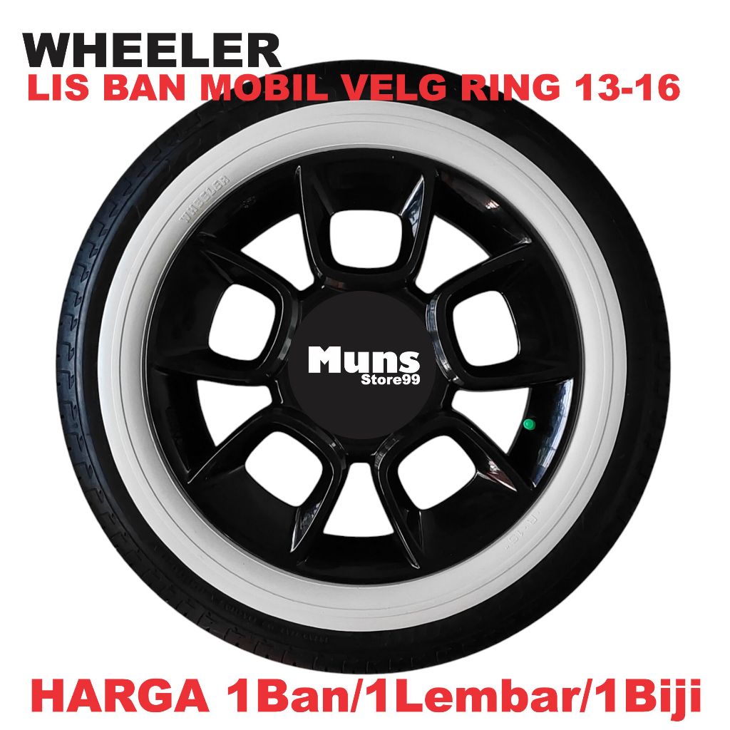 Jual Lis ban Mobil (Harga 1Ban/1lembar) White Wall Ban Mobil Velg Ring ...