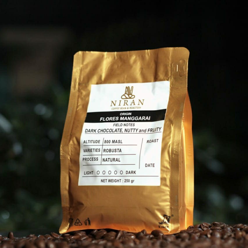 Jual NIRAN Kopi Robusta "Papaku" Manggarai 250 gr | Shopee Indonesia
