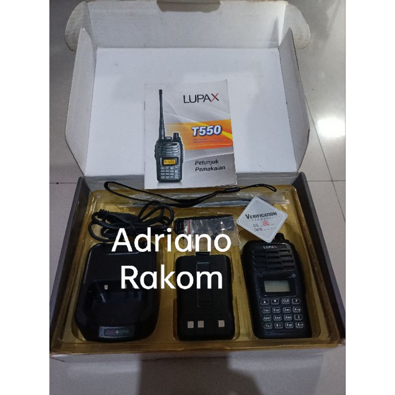 Jual HT Lupax T550 VHF Lengkap semua | Shopee Indonesia