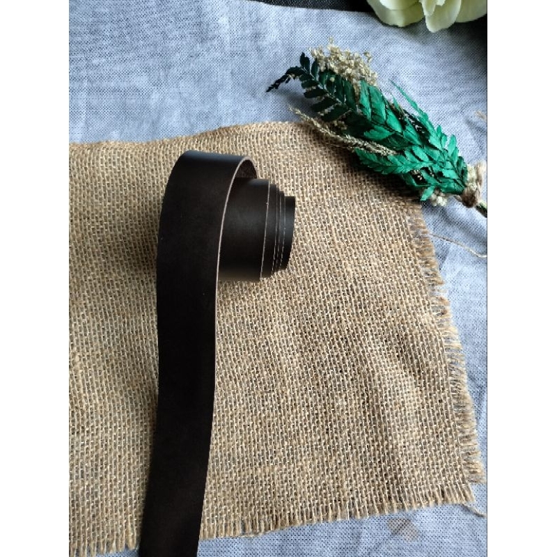 Jual tali kulit sapi asli jenis pull up coklat panjang 120 cm | Shopee ...