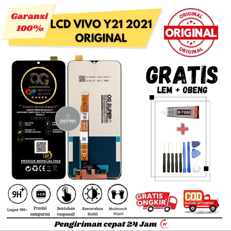 Jual Lcd VIVO Y21 2021 OG SUPER Original Touchscreen GRATIS lem + Obeng ...