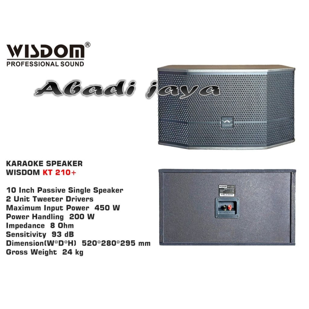 Jual speaker pasif wisdom kt 210 + / kt210 + 10 inch 2 buah original ...
