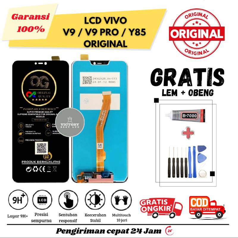 Jual Lcd VIVO V9 / V9 PRO / Y85 OG SUPER Original Touchscreen GRATIS lem + Obeng Fullset ...