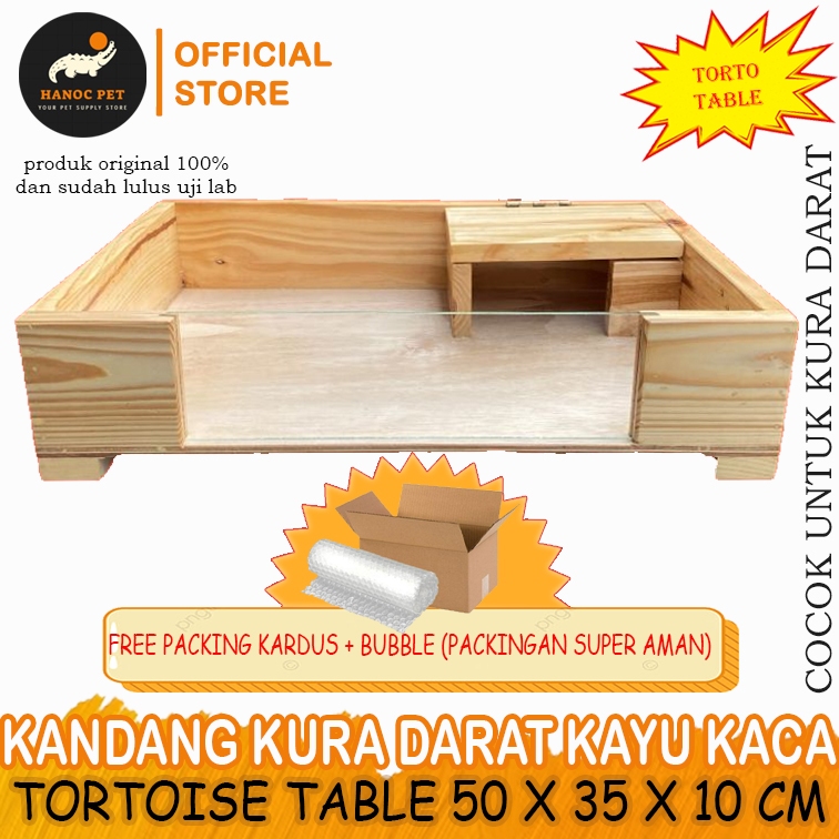 Jual Promo Kandang Kura Kura Darat Sulcata Tortab Torto Table Kayu Kaca ...