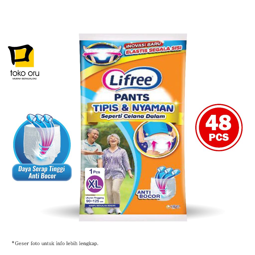 Jual Lifree XL 1 Karton isi 48 pcs Popok Celana Dewasa | Shopee Indonesia
