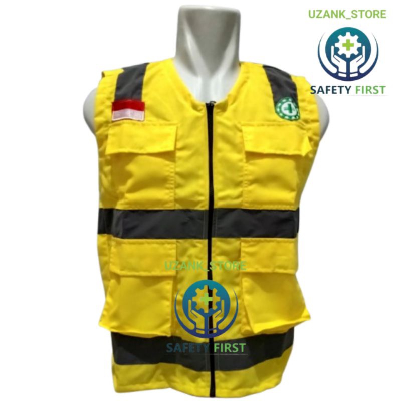 Jual Rompi safety Rpi K3 Drill premium dan rompi proyek parasut Rompi ...