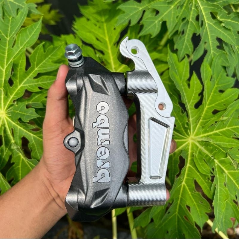 Jual kaliper caliper pala babi brembo m432 BIG 4piston kaliper pit100 m3 m432 set breket kaliper ...