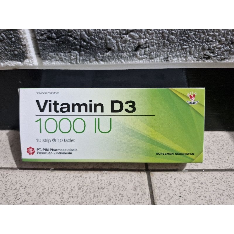 Jual VITAMIN D3 1000IU PIM PER BOX ISI 100 TABLET | Shopee Indonesia