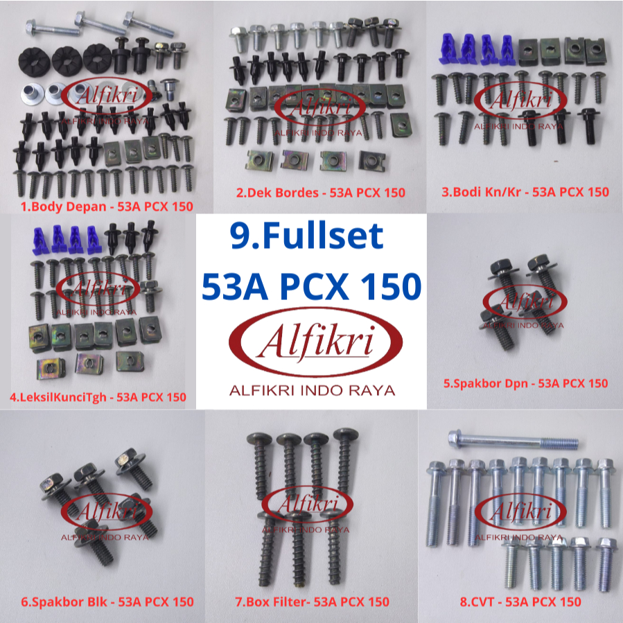 Jual 53A PCX 150 Baut Lengkap Full Set Body Honda PCX 150 / Baut Lengkap Fullset Bodi Honda PCX ...