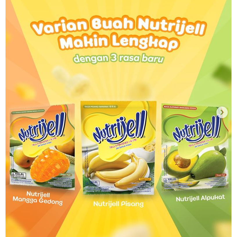 Jual Nutrijell Avocado Alpukat / Banana Pisang / Mangga Gedong Sachet ...
