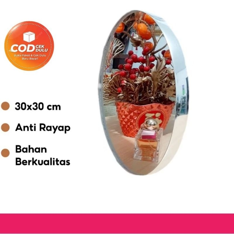 Jual Cermin Aesthetic kaca bulat cermin bulat ( Frame Silver ) | Shopee ...