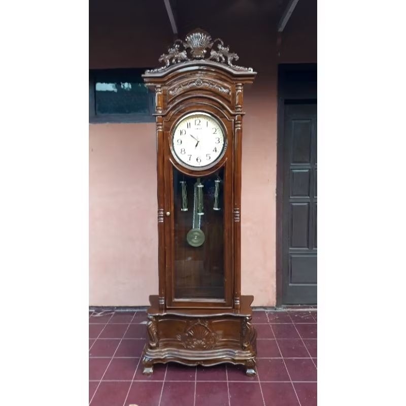 Jual almari jam ukir kayu jati | Shopee Indonesia