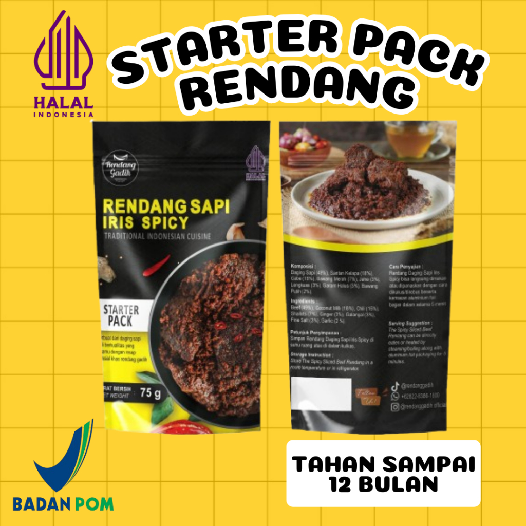 Jual Rendang Gadih - Starter Pack Rendang 50-75 g | Shopee Indonesia
