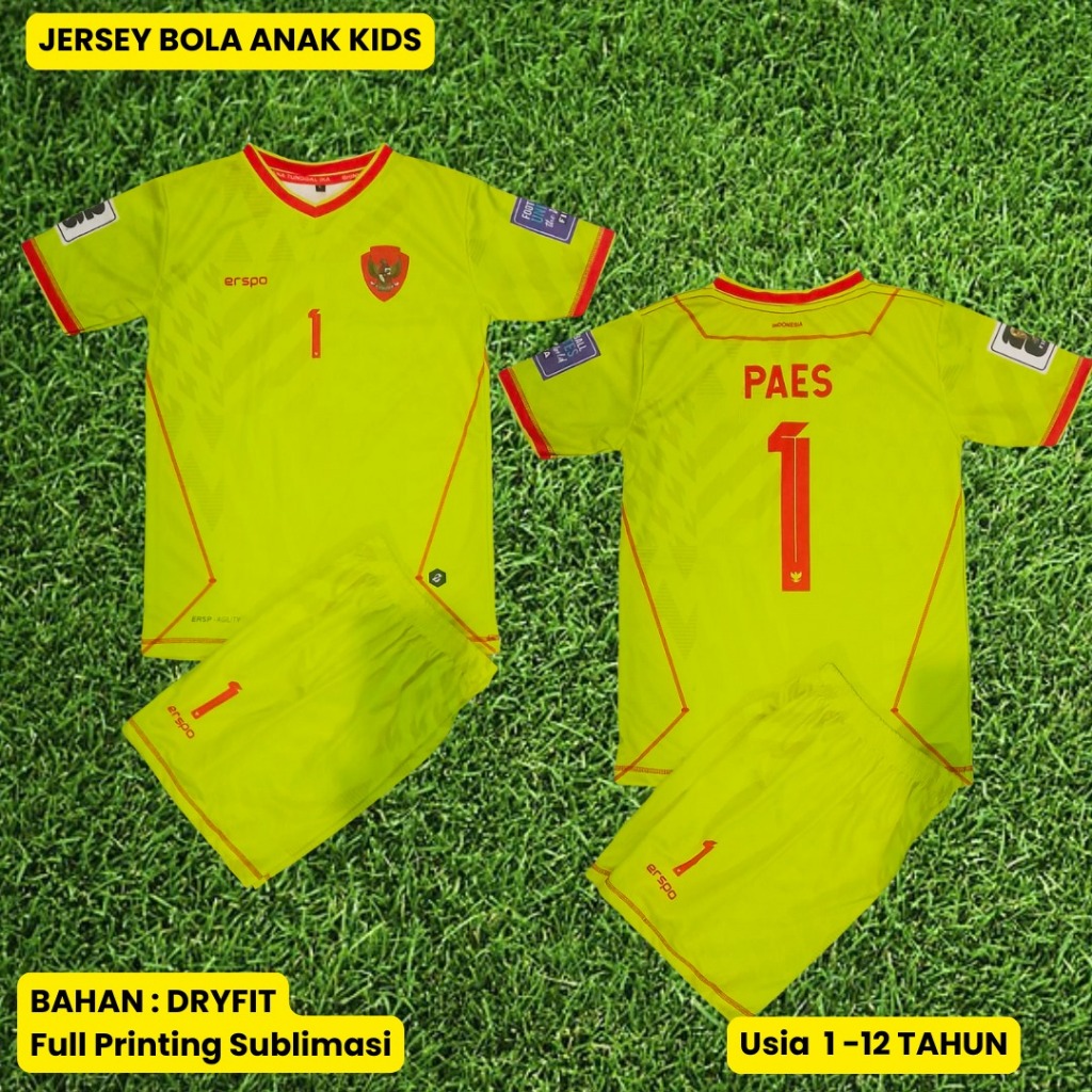 Jual SETELAN JERSEY TIMNAS ANAK CUSTOM NAMA TERBARU 2024 // JERSEY INDONESIA 2024 // JERSEY ANAK ...