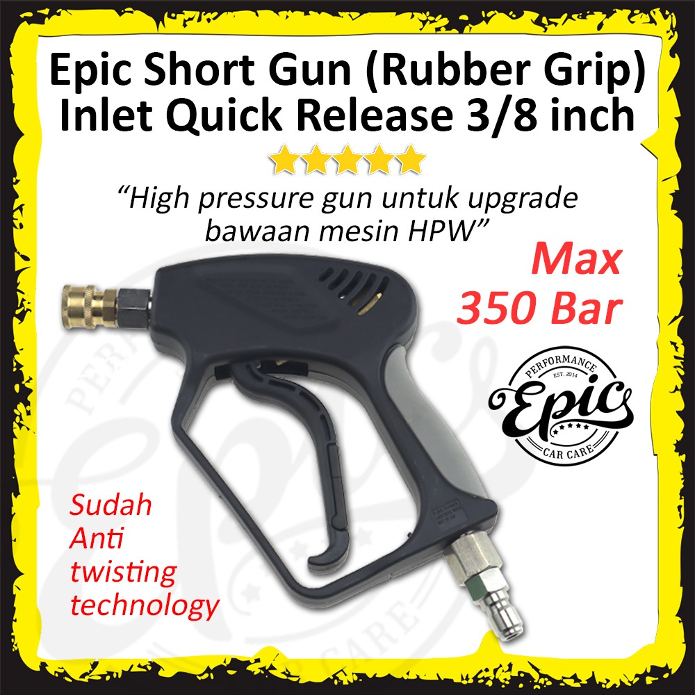 Jual Spray Gun Mesin Jet Cleaner Epic Short Gun Dengan Rubber Grip ...