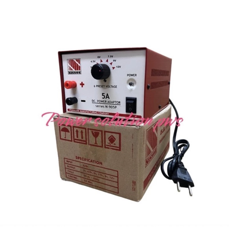 Jual Adaptor 5A Nisson Power DC adaptor 5 Amper 3V 4.5V 6V 9V 12V 5 ...