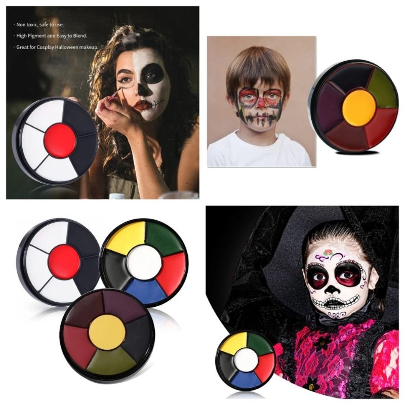 Jual Wheel Palette Painting Face 6 Colors Face Body Paint Wheel Paint ...