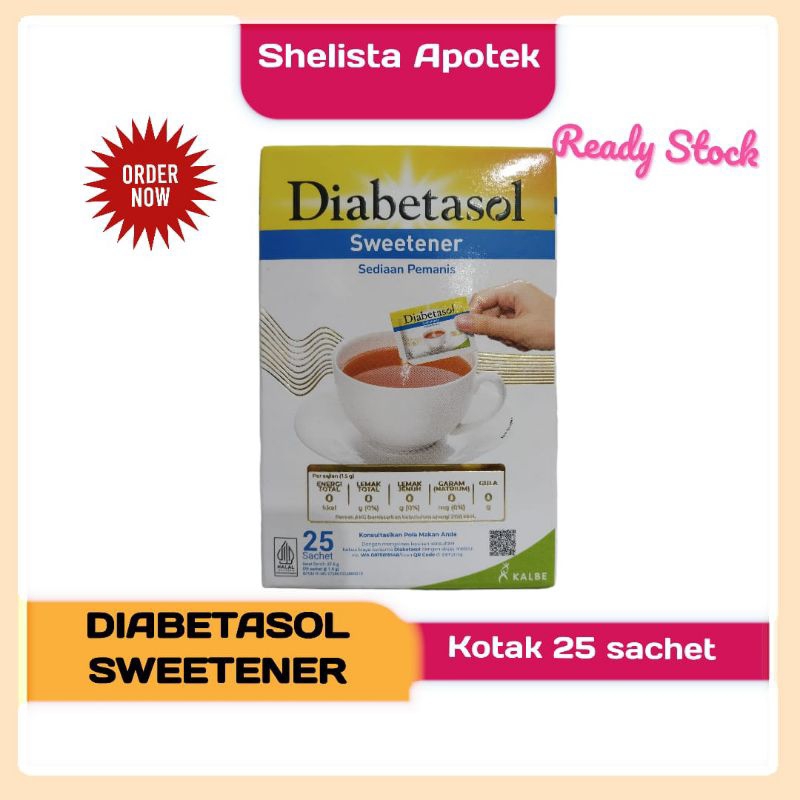 Jual DIABETASOL SWEETENER 25 Sachet /Pengganti gula untuk Diabetes ...
