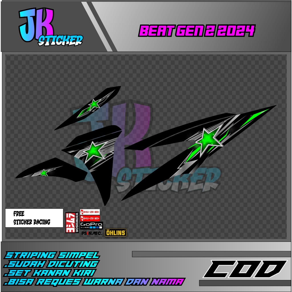 Jual STRIPPING SIMPEL HONDA DELUXE GEN 2 2024 DESAIN LIVERY 3 TERBARU ...