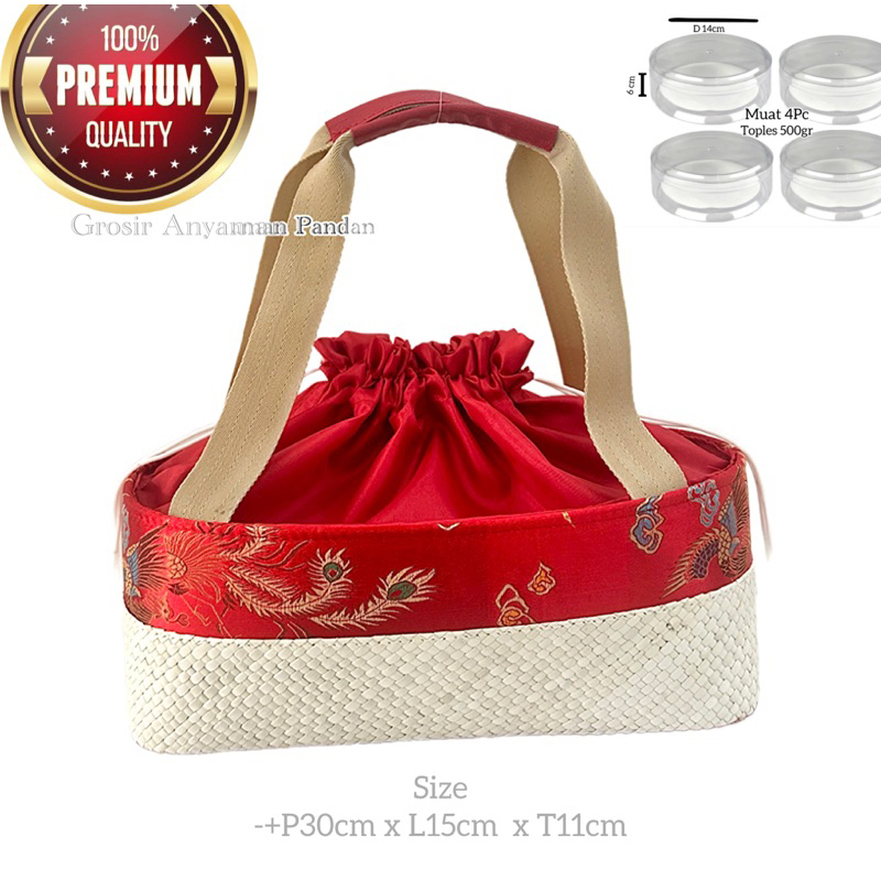 Jual Tas hampers imlek BAKI CHEONGSAM KOMB PANDAN PUTIH GG VISBAN tas ...