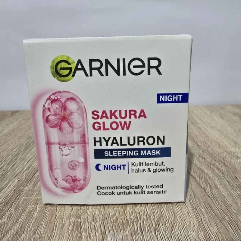 Jual [50 ml] Garnier Night Cream Krim Malam Sakura Glow Hyaluron ...