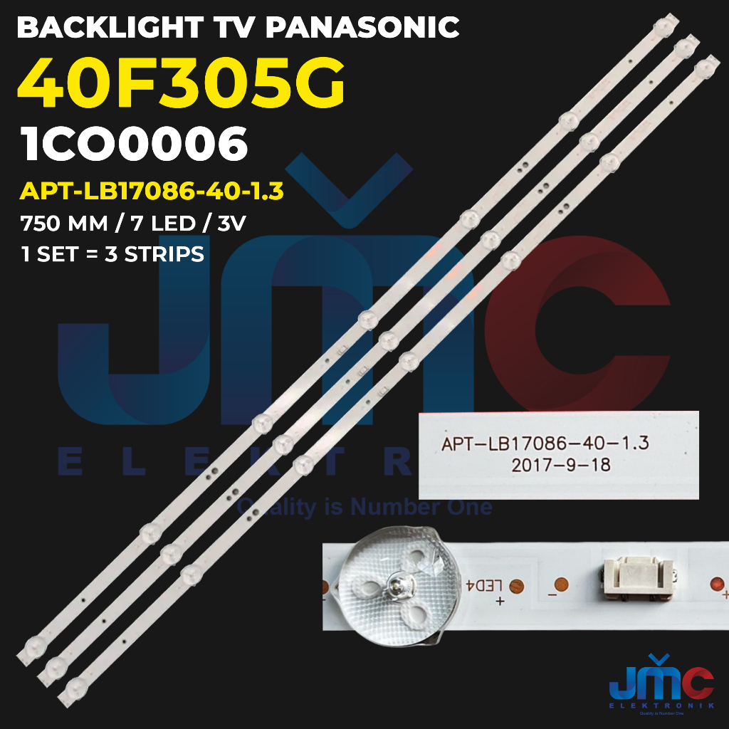 Jual Backlight TV PANASONIC 40 Inch TH-40F305G APT-LB17086-40-1.3 ...