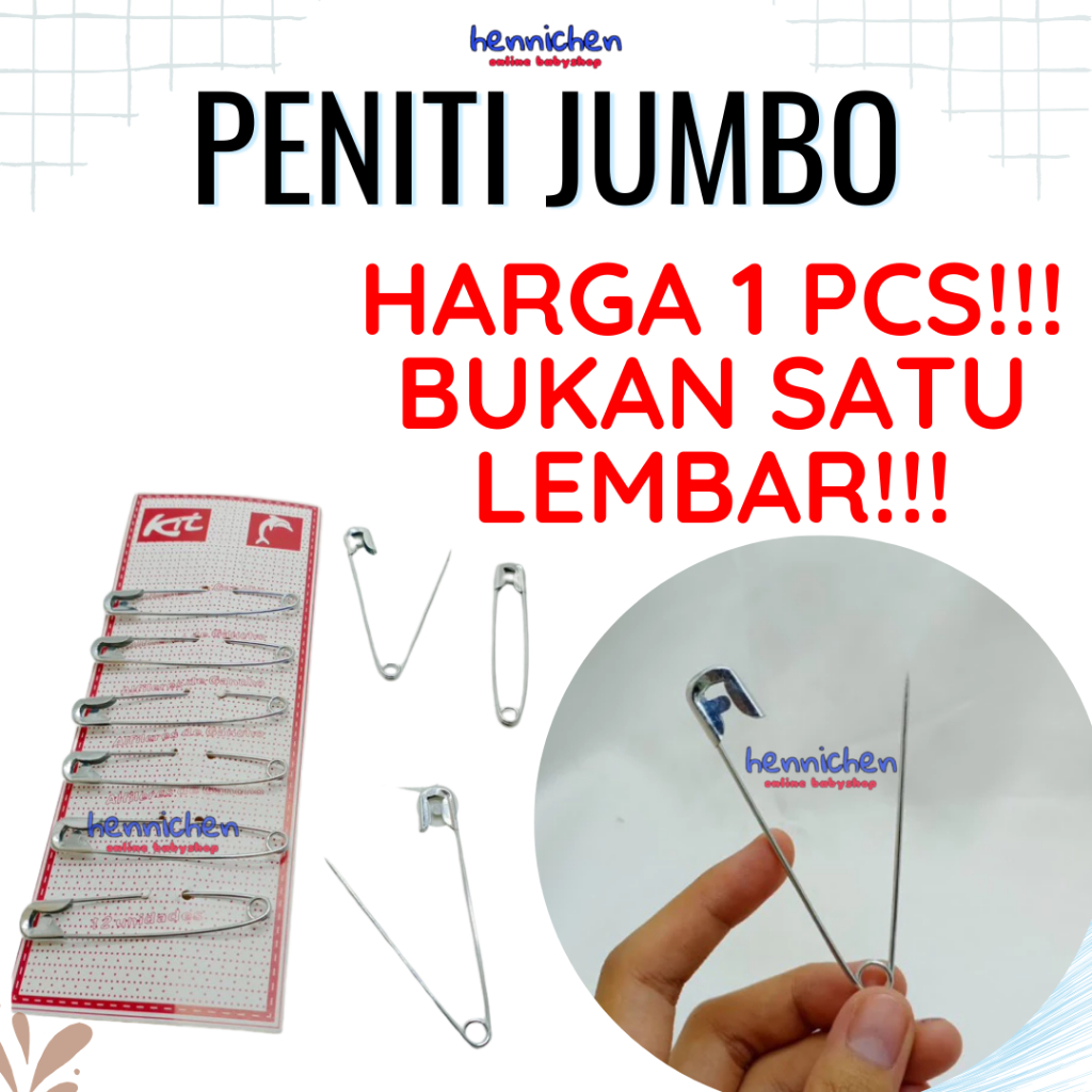 Jual Peniti jumbo Ukuran 8 cm Untuk sprei, kasur dan keperluan bayi ...