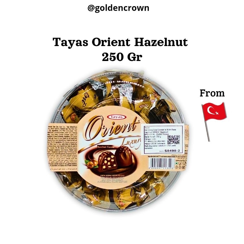 Jual Tayas Coklat Turki Orient Hazelnut / Kembang gula coklat isi krim ...