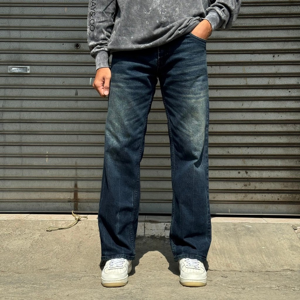Jual CELANA JEANS DENIM RETRO PANJANG GOMBRANG SKENA PRIA WANITA ...
