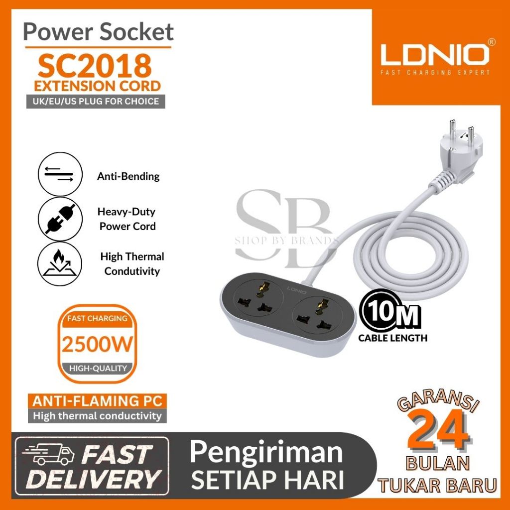 Jual Stop Kontak LDNIO SC2018 Extension Cord Power Socket Colokan ...