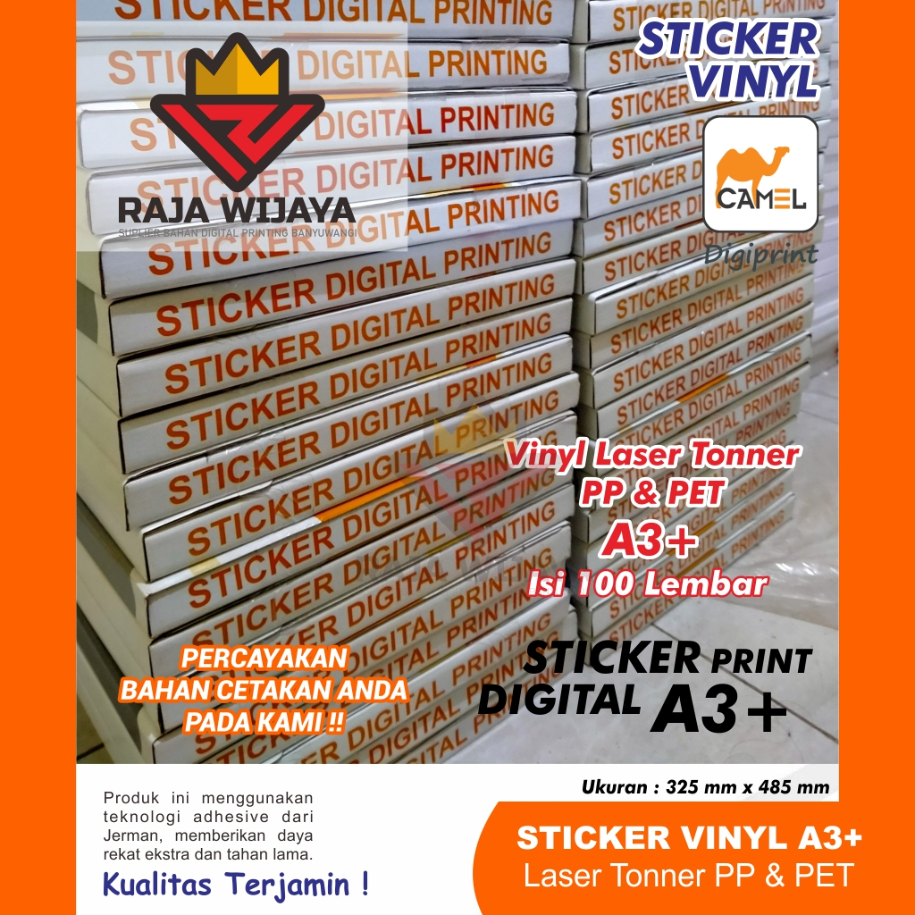 Jual STICKER VINYL LASER A3+ CAMEL DIGIPRINT - STIKER TONNER PP & PET ...