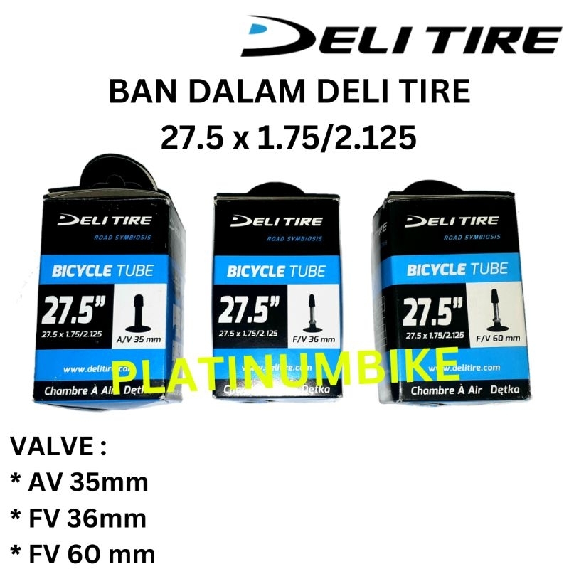 Jual Ban Dalam Sepeda Ukuran 27.5 x 1.75/2.125 Sepeda MTB DELI TIRE | Shopee Indonesia