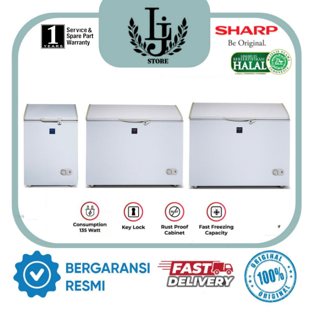 Jual Chest Freezer Sharp FRV127 / FRV200 / FRV300 / FRV450 / RV600 ...