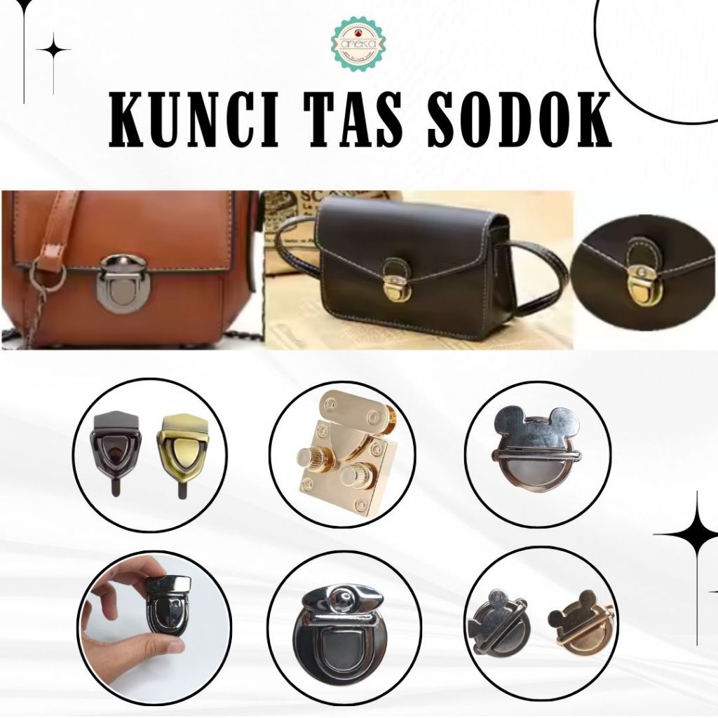 Jual ANEKA - Kancing / Kunci Sodok Tas / Slot | Shopee Indonesia
