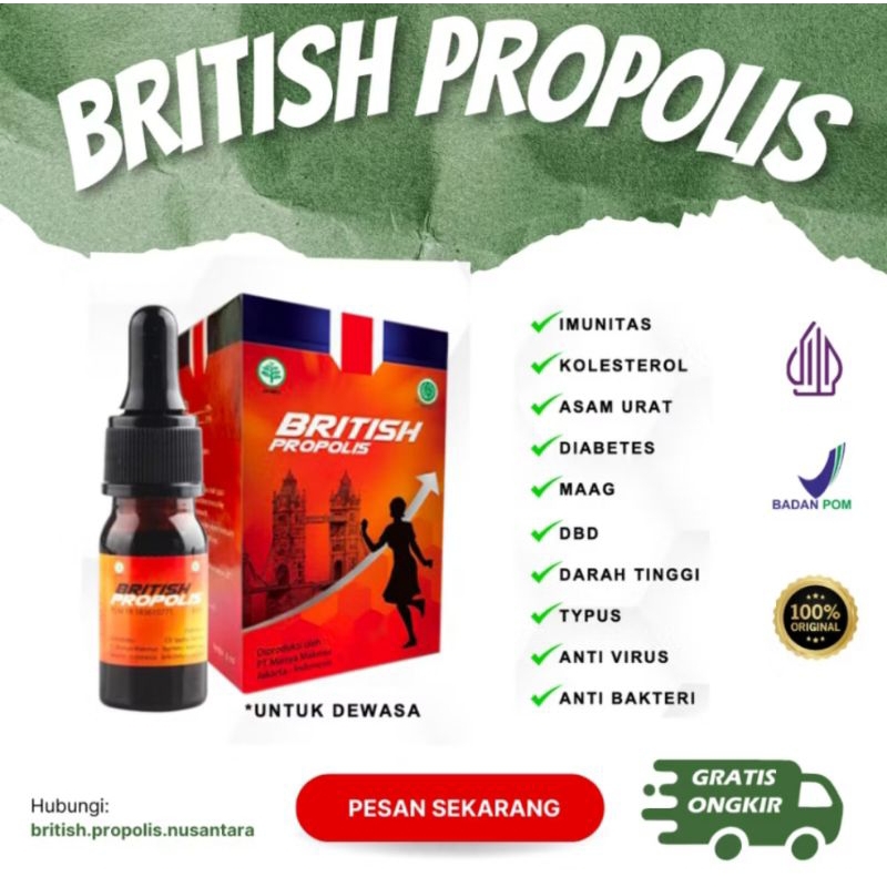 Jual BRITISH PROPOLIS ORIGINAL 100% - Untuk penyembuhan keluhan sakit ...