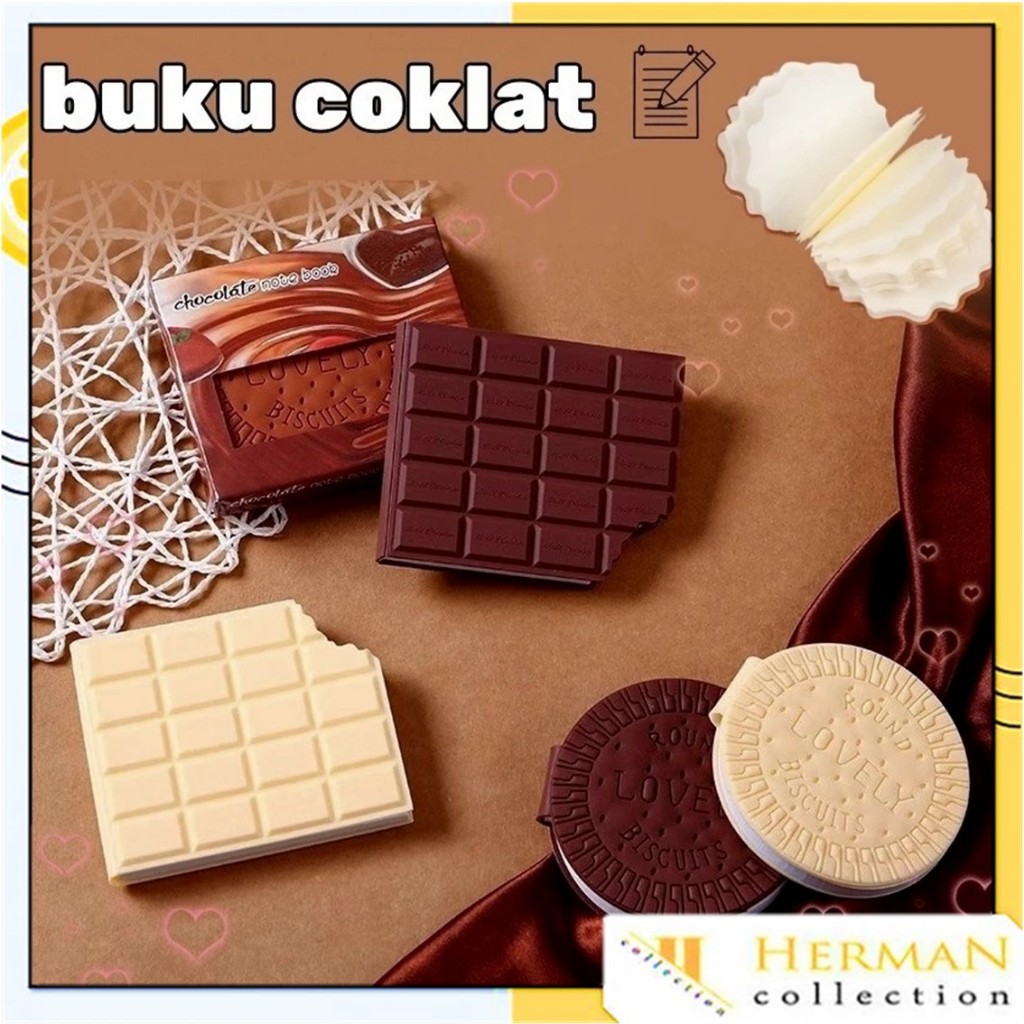 Jual HC Notebook Buku Mini Note 3D Motif Coklat Biscuit Lucu Isi 80 ...