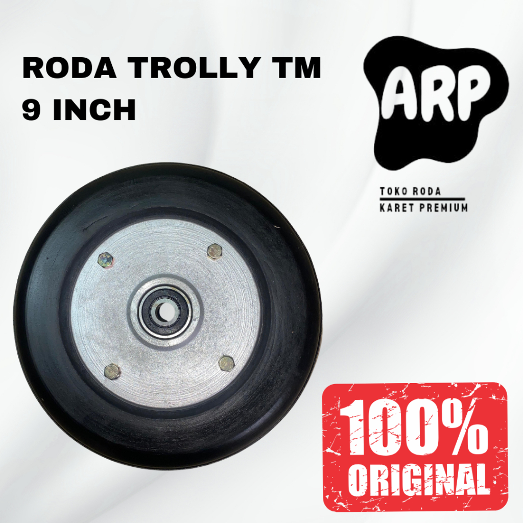 Jual Roda Troli 8 inch Double Bearing Velg Aluminium Laher 6301 Full ...