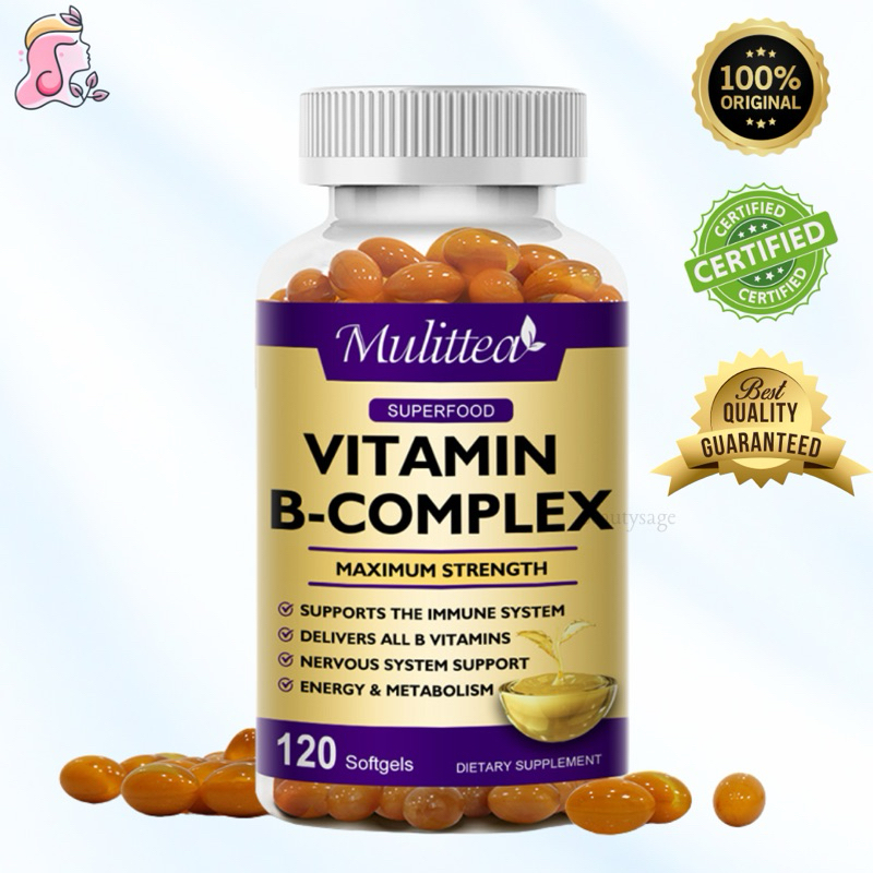 Jual Mulittea Original 120 Kapsul Vitamin B Kompleks Suplemen untuk ...