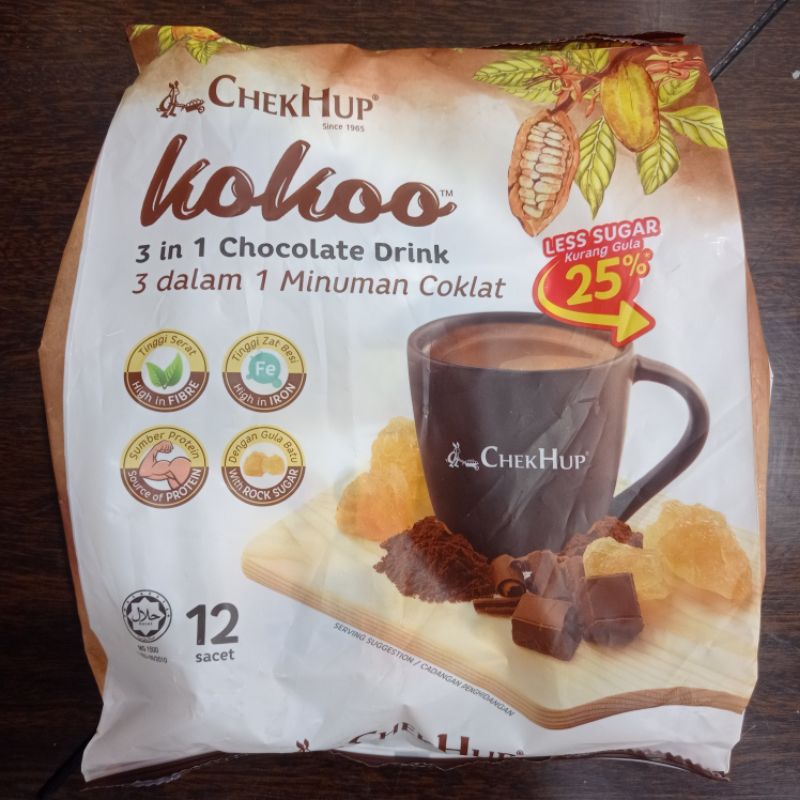 Jual Chek Hup Kokoo 3in1 Chocolate Kurang Gula | Shopee Indonesia