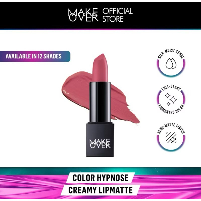 Jual MAKE OVER Color Hypnose Creamy Lipmatte - lipstick smooth lembab ...