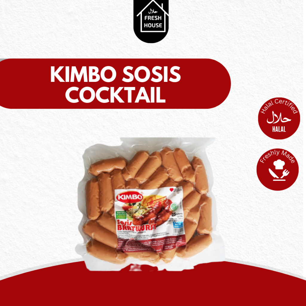 Jual SOSIS COKTAIL / KIMBO SOSIS COCKTAIL BRATWURST ISI 25 PCS | Shopee ...