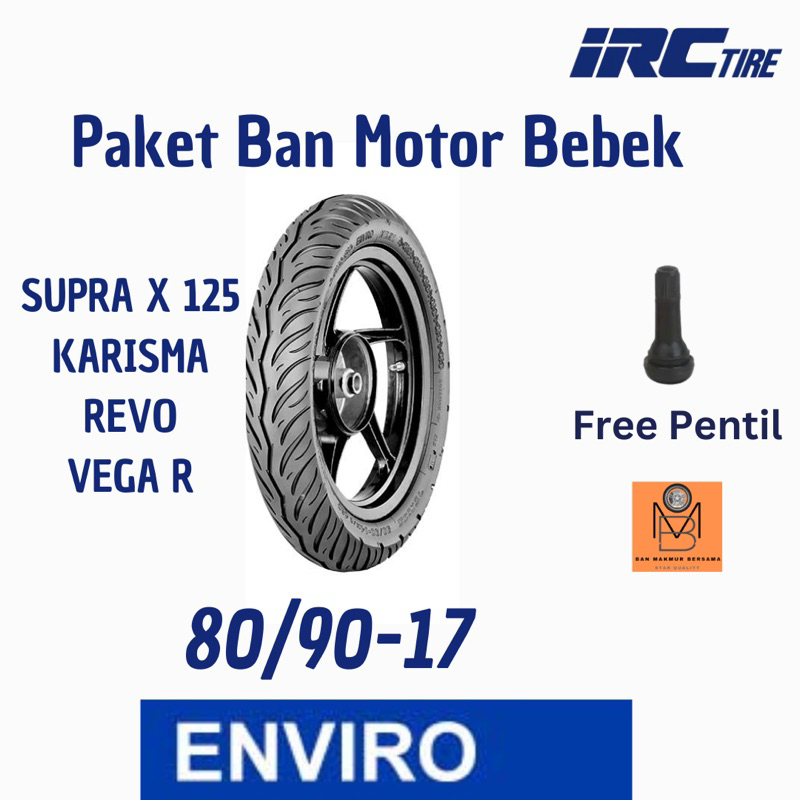Jual Ban Motor Moped (Motor Bebek) IRC ENVIRO 80 90 Ring17 Tubeless ...