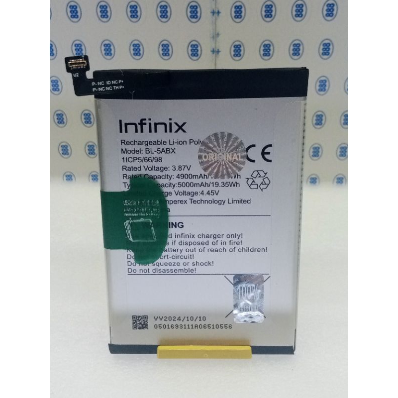 Jual BATERAI INFINIX HOT 50 BL-5ABX INF HOT 50 BL 5A BX ORIGINAL | Shopee Indonesia