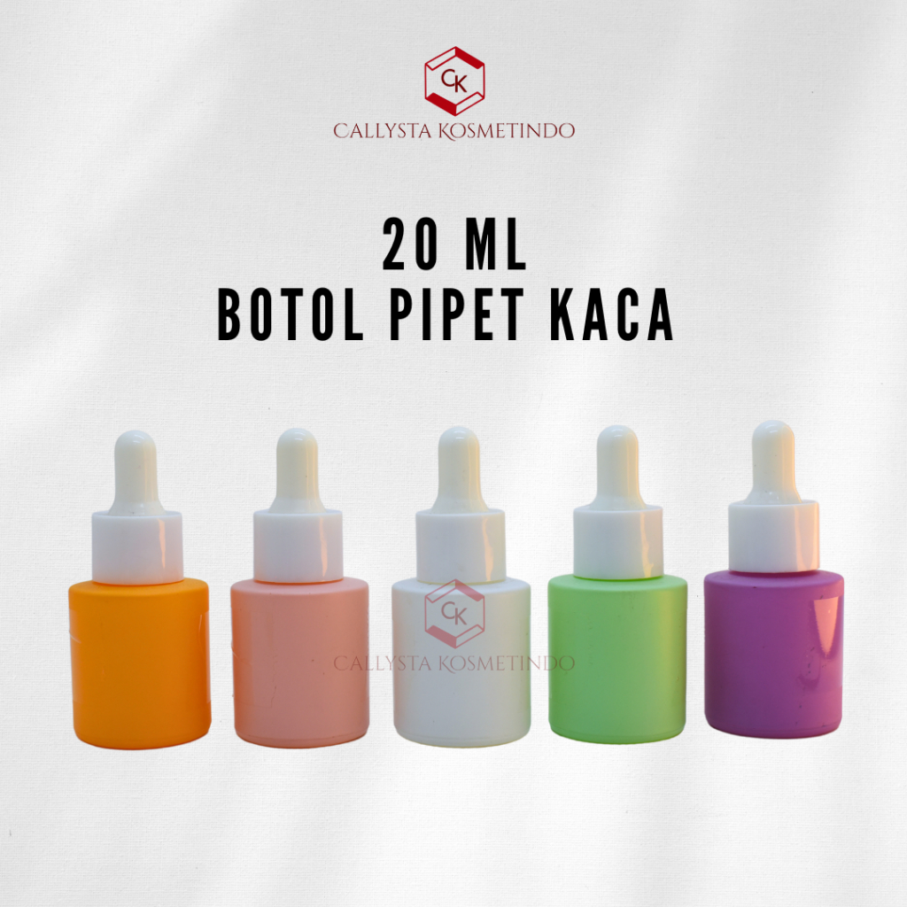 Jual [1 LUSIN] 20 ML BOTOL DROPPER PIPET KACA DOFF/MATTE BERWARNA UNTUK ...