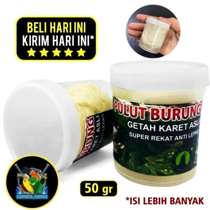Jual Pulut Burung 50cc Getah Karet Asli Lem Super Lengket | Shopee ...