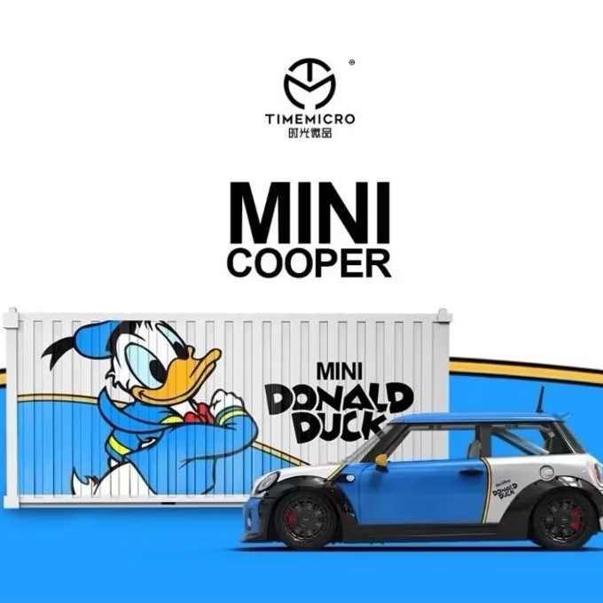 Jual Time Micro 1/64 Mini Cooper- Donald Duck Container Set | Shopee ...